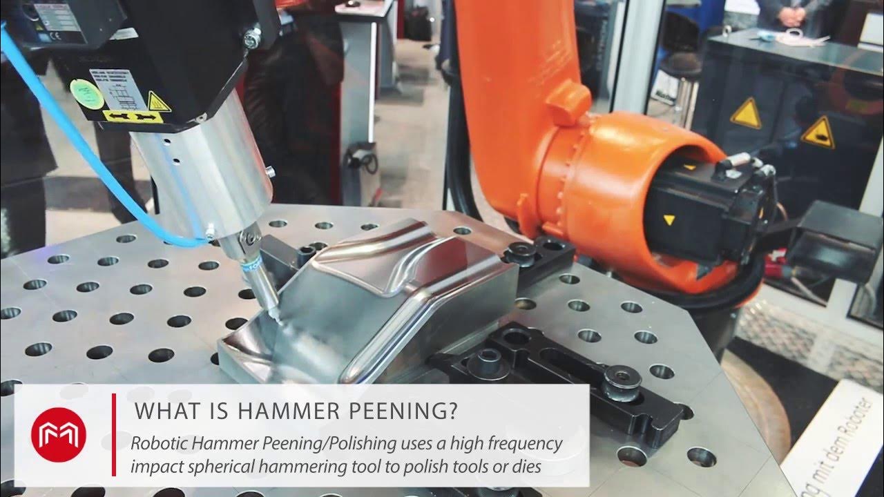 Hammer Peening with Robotmaster - YouTube