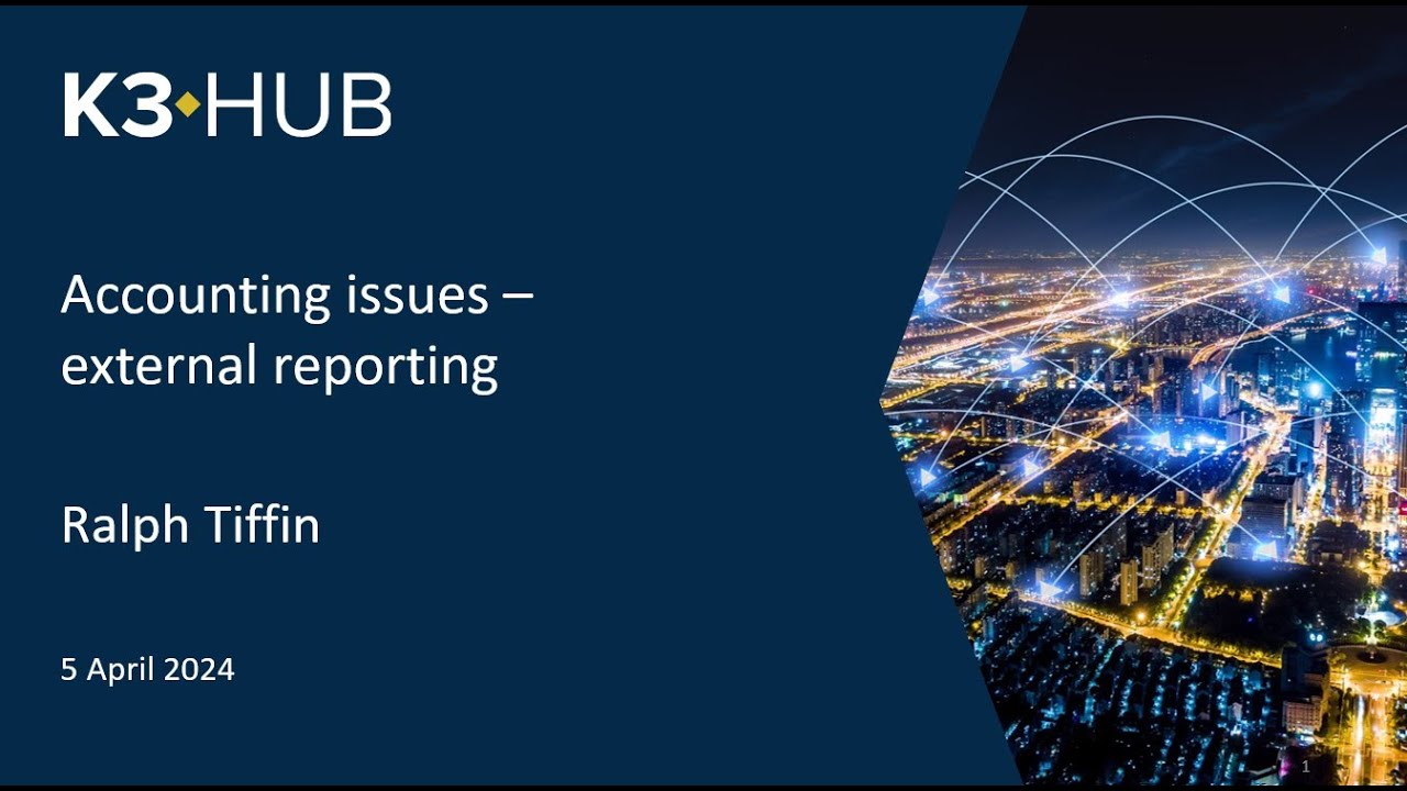 Accounting issues – external reporting: Online CPD course delivered by ...