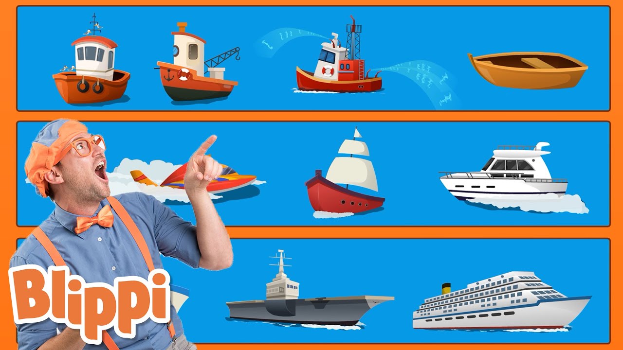Blippi | Blippi explores loads of Boats!! | Educational Videos for ...
