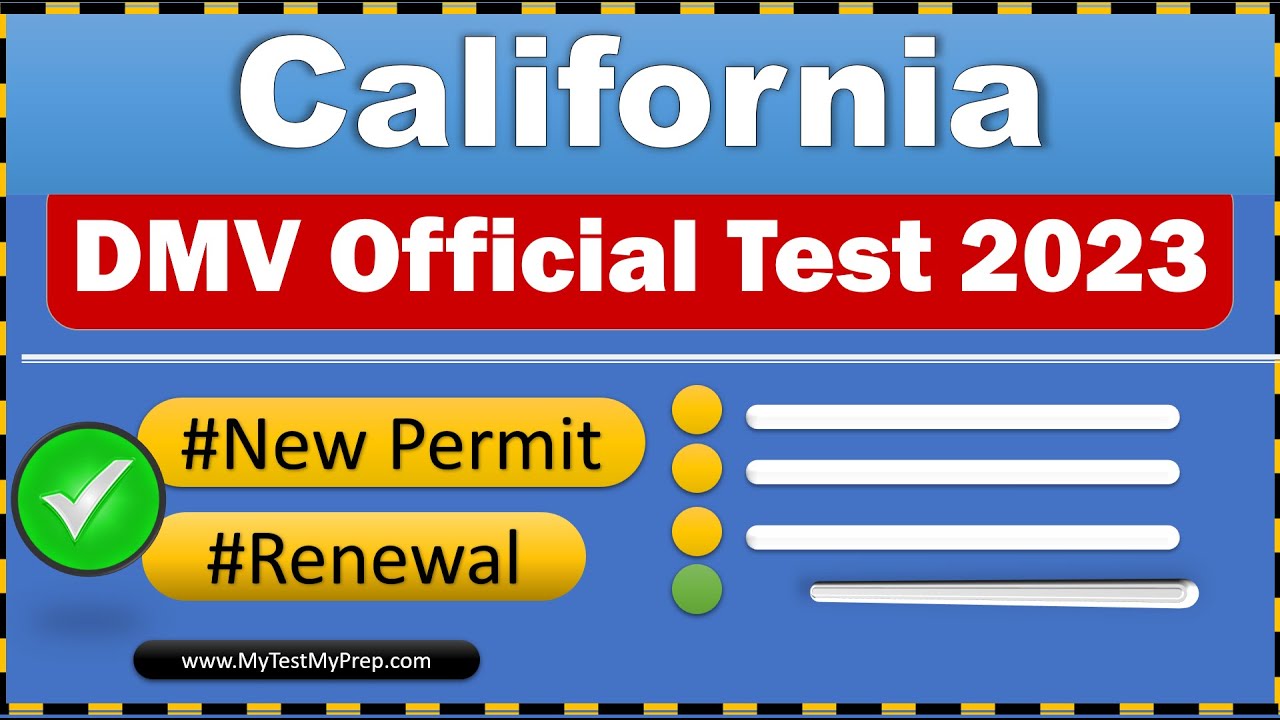 California DMV Official Test 2023 #Renewal #New Permit - YouTube