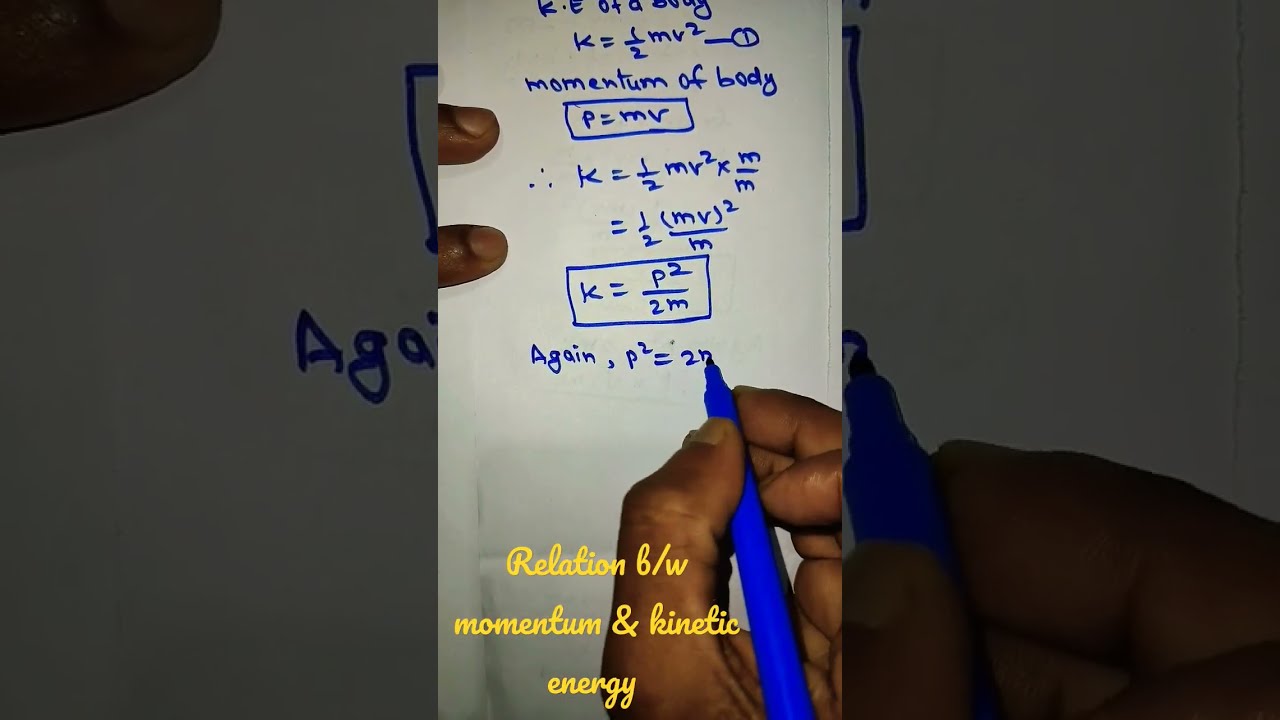 Relation Between Kinetic Energy And Linear Momentum Class 11 Physics Relation Between Kinetic Energy And Linear Momentum Class 11 Physics