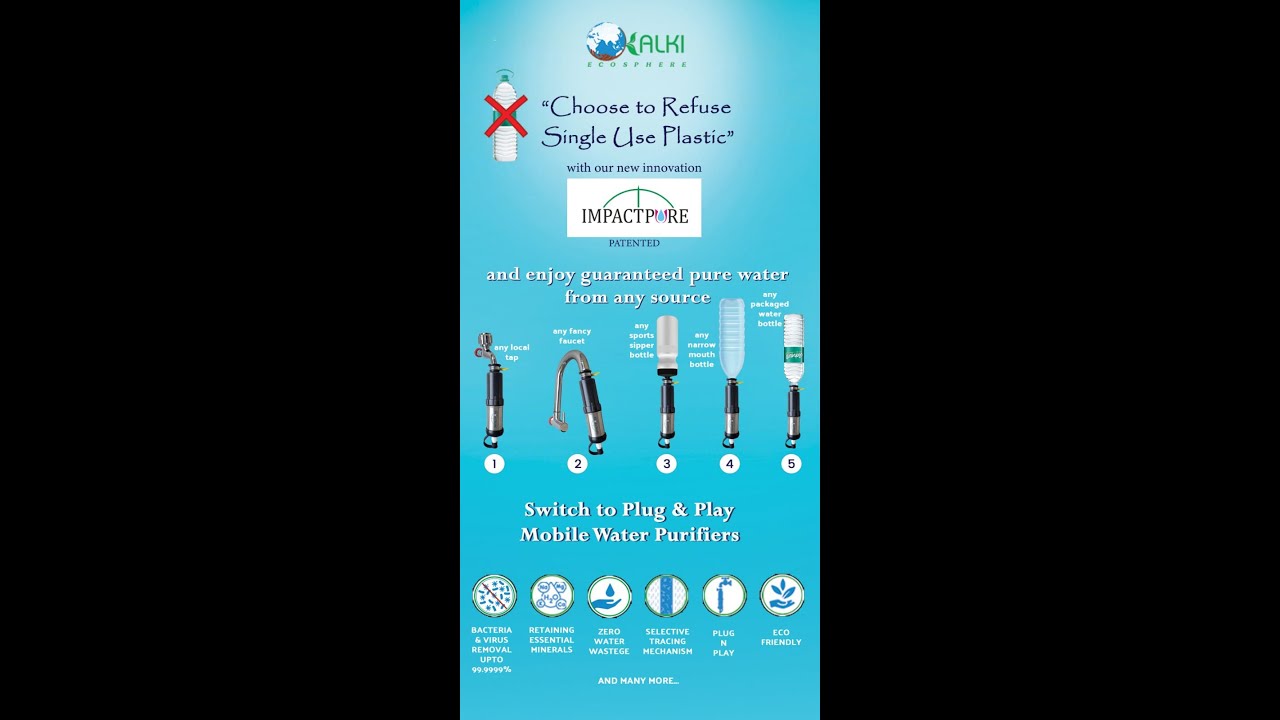 IMPACTPURE Plug & Play Mobile Water Purifier by kalki Ecosphere. - YouTube