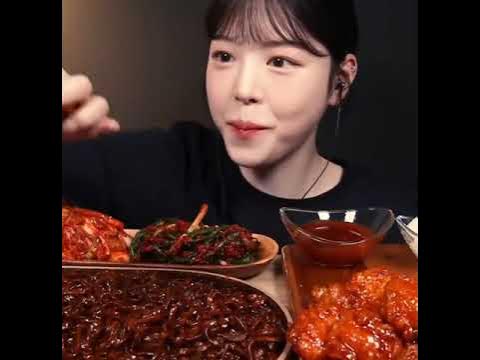 tteokbokki chicken ramyeon mukhbang #mukbang #food #eating #eatingvideos #platter - YouTube