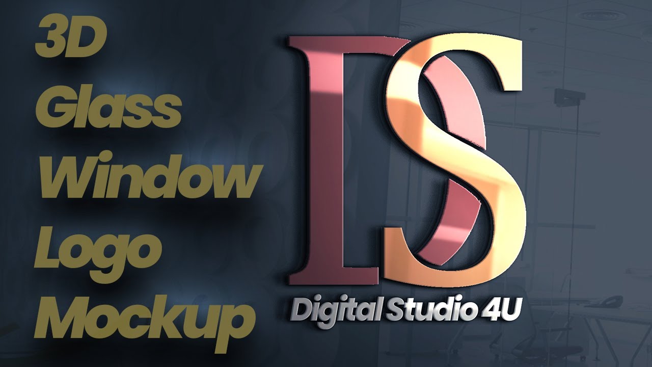 3D Glass Window Logo Mockup PSD Free Download - YouTube