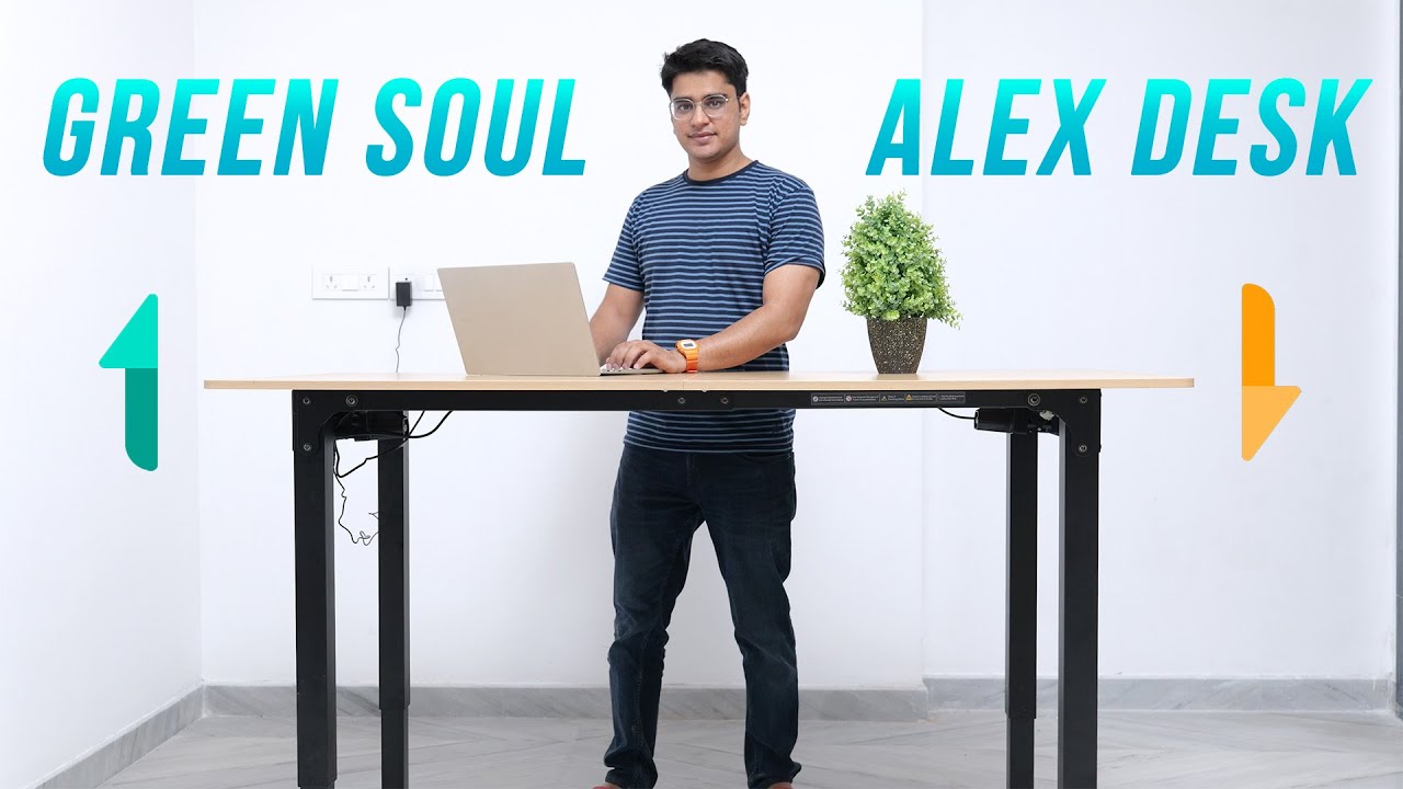 BEST Height Adjustable Desk in India! Green Soul Alex Table Review ...