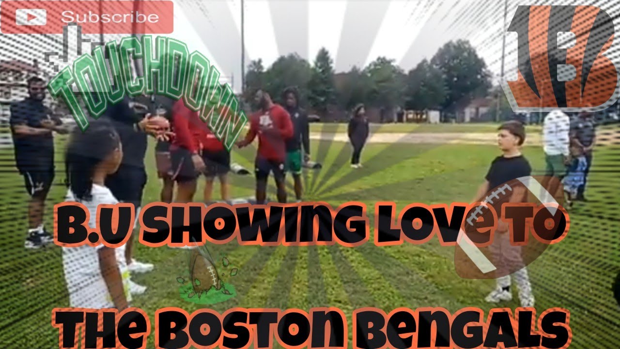 Boston University Football players showing Boston Bengals love // Went ...