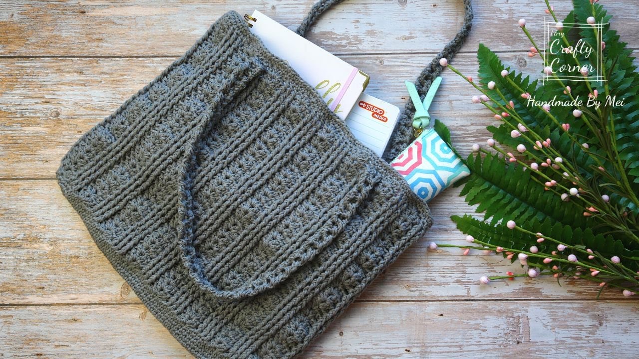Crochet Tote Bag // DIY Shell Stitch Bag - YouTube