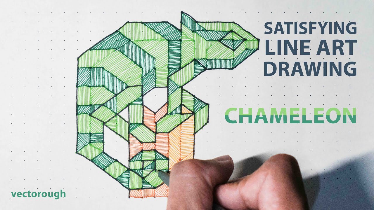 Not Trying to Blend in | Satisfying Line Art Drawing | Vectorough - YouTube