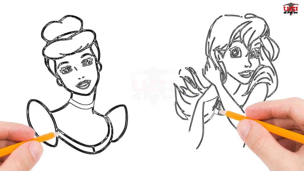 How To Draw Disney Princesses Step By Step Easy Simple Princess