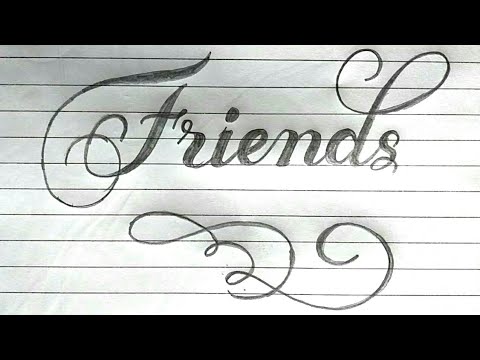 How To Write Friendship In Cursive