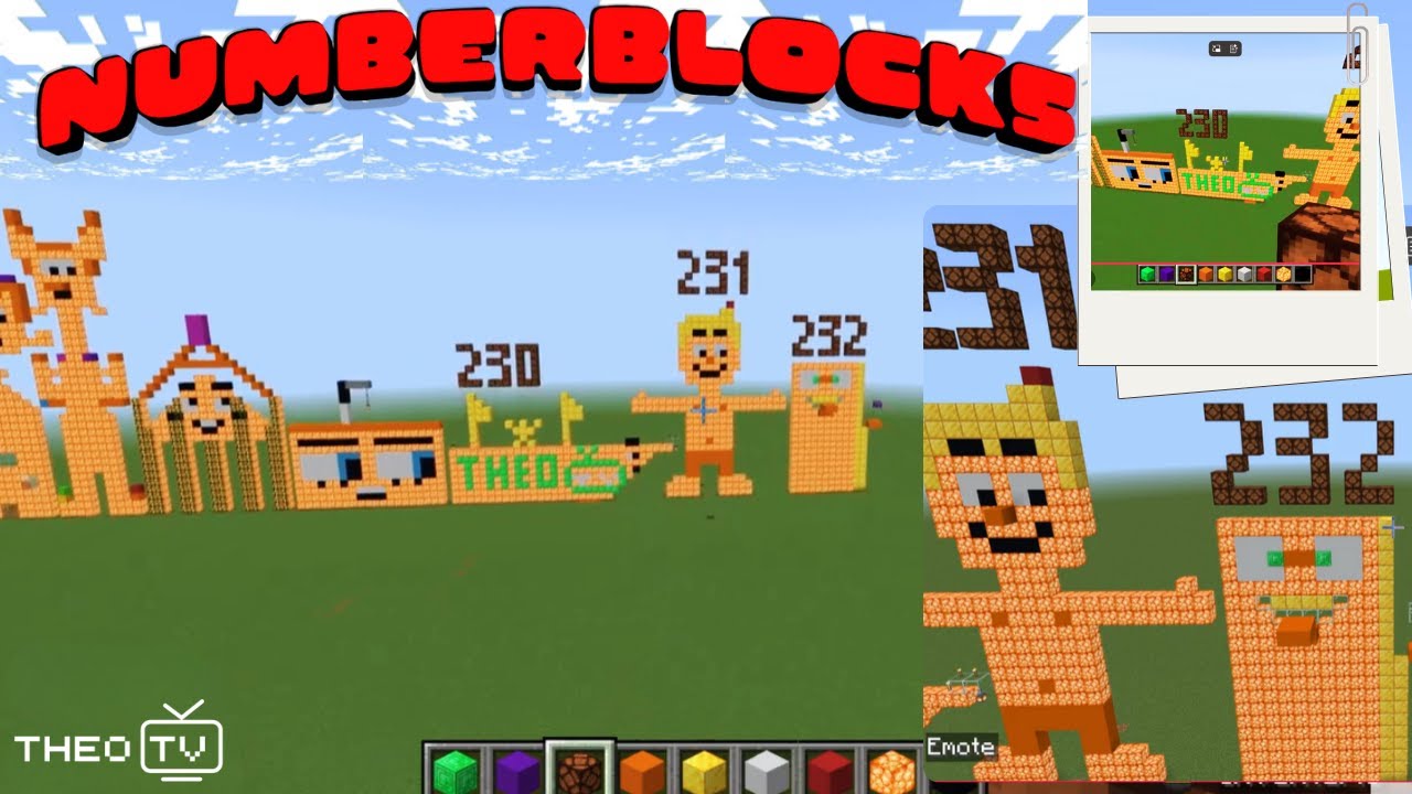 Numberblocks no Minecraft 😱🔥 230, 231 e 232 São LENDÁRIOS! ⛏️🔢 - YouTube