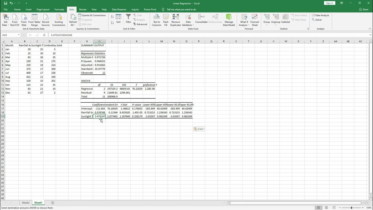 HOW TO CONDUCT MULTIPLE LINEAR REGRESSION IN EXCEL | THE EASIEST EXCEL TUTORIAL - YouTube