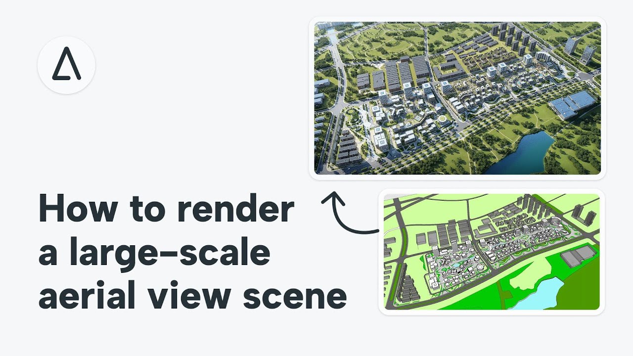 13 how to render a large-scale aerial view scene? - YouTube