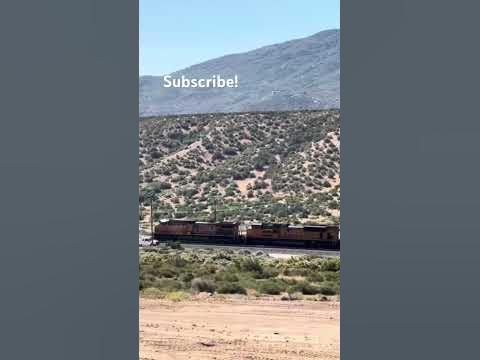 New Angle From The Top! Trains Race Over Cajon Pass Summit! UP Manifest Train vs BNSF Q Stack ...