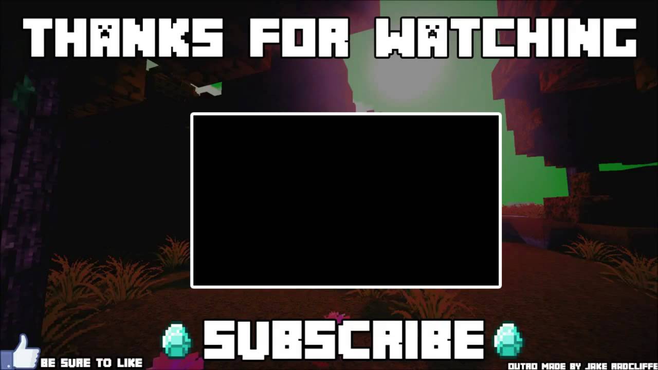 Free Minecraft Outro Template - YouTube