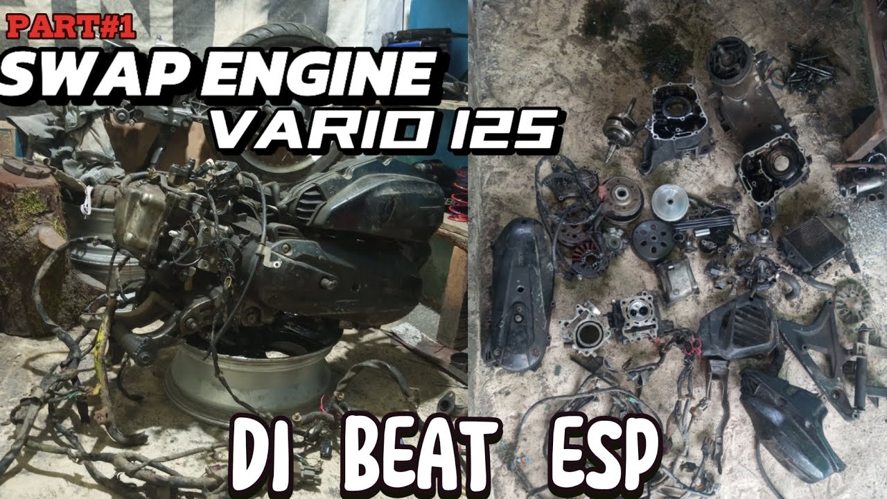 SWAP ENGINE KZR-K44!!! || PASANG MESIN VARIO 125 DI BEAT ESP prjct#1 ...