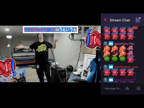 Ninja does the Pon Pon dance