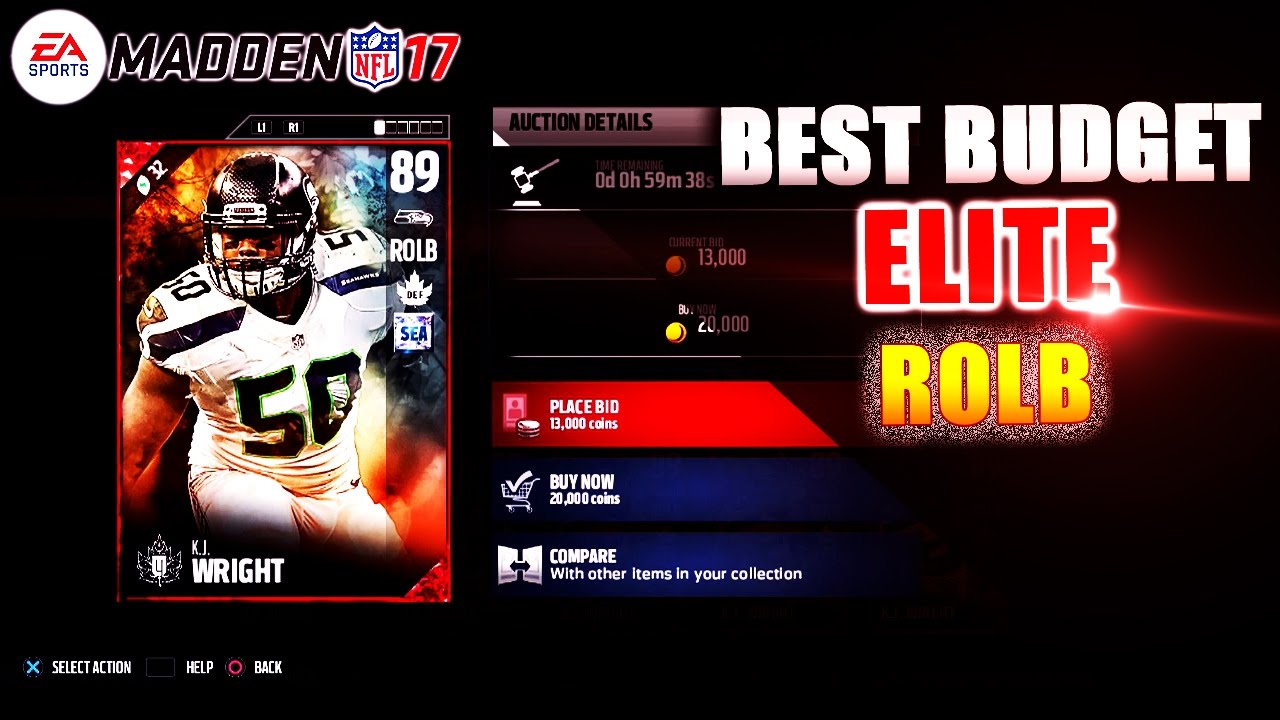 Madden 17 ultimate team tips | The Best Elite Budget ROLB | - YouTube
