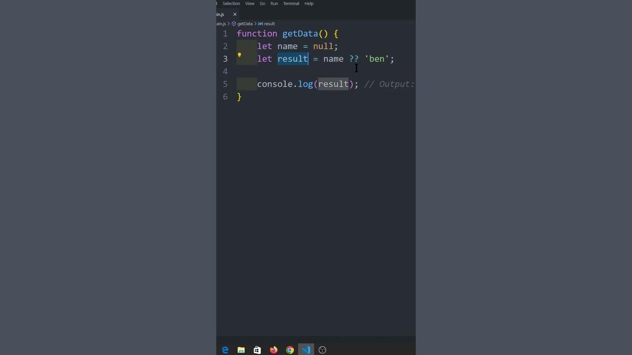 Javascript Null Coalescing Operator Shorts Youtube