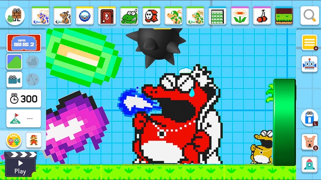 Super Mario Maker 2 (SMB2!!!) - Course Maker Experiment - YouTube