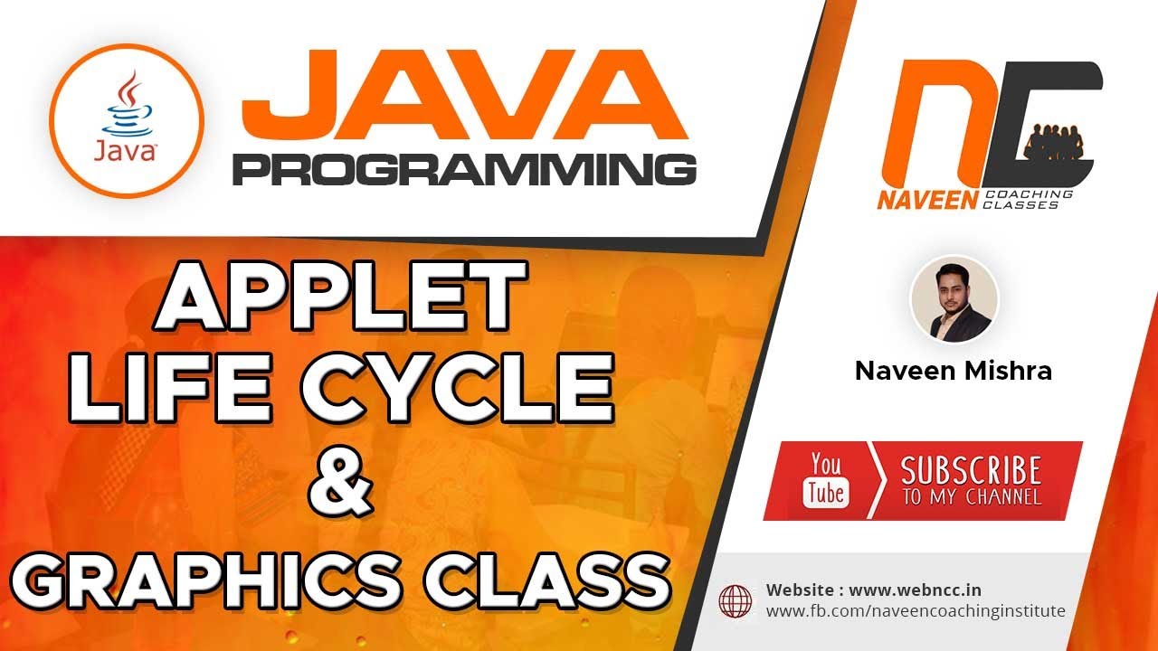 Applet Life Cycle Graphic Class Methods Prog Java Tutorial For Beginners Ignou Mcs 024
