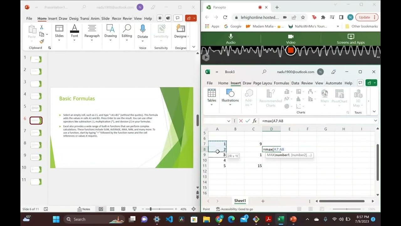Excel Lesson 1 - YouTube