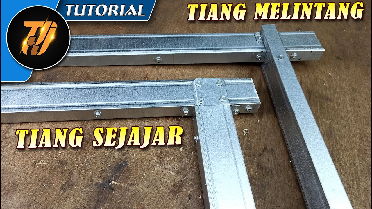 Cara kuat sambung tiang kanopi bajaringan sejajar dan melintang dobel ...
