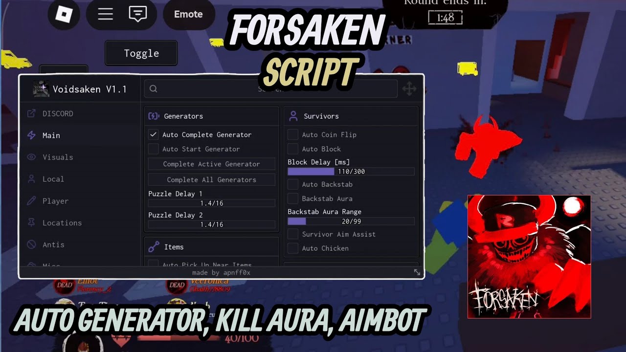 Forsaken Script *NO KEY* PASTEBIN 2025 - AUTO GENERATOR | AUTO BLOCK ...