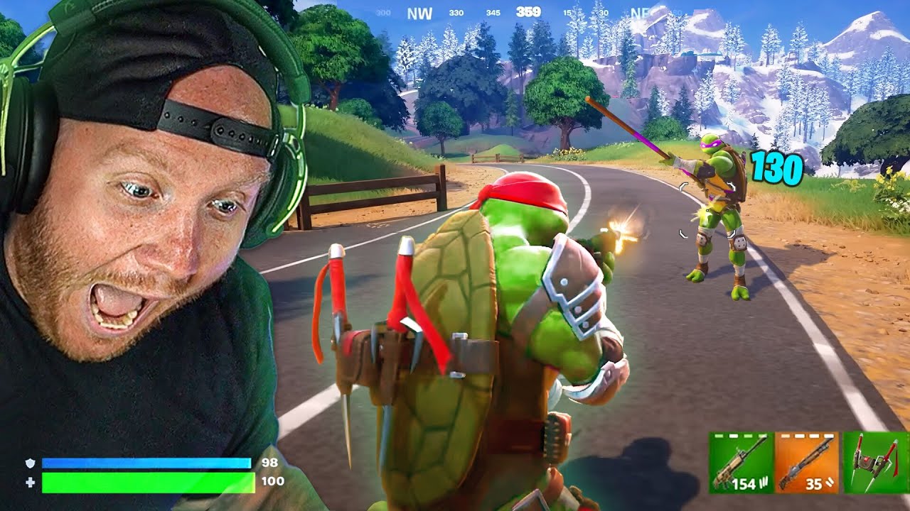 USING *UNRELEASED* NINJA TURTLE SKINS IN FORTNITE (CHAPTER 5) - YouTube