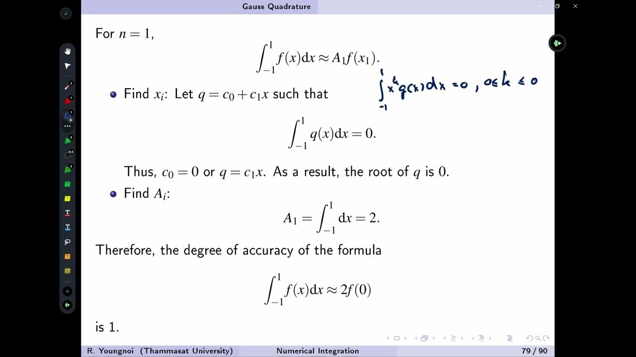 ์Numerical Integration: 15 Calculating Weights and Nodes of Gauss ...