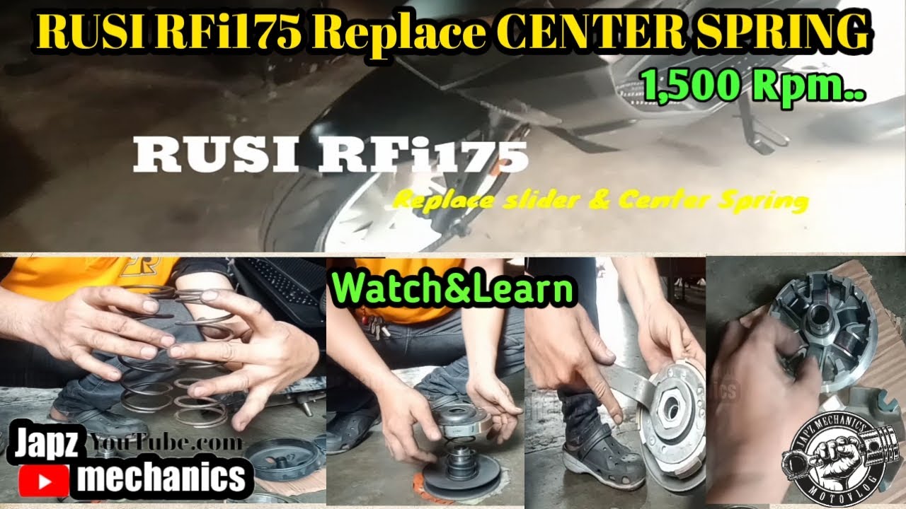 Rusi RFi175 | Replace Slider & Center Spring | Japz mechanics - YouTube