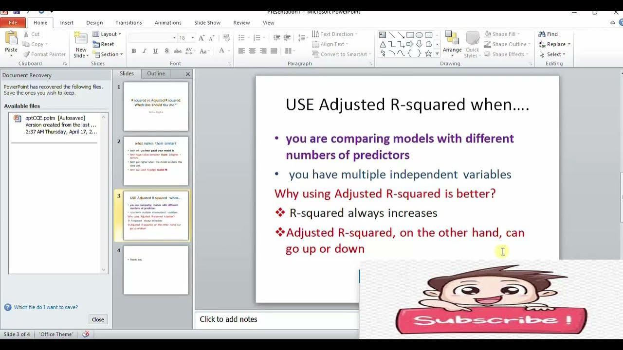 R-squared vs Adjusted R-squared: Which One Should You Use? (English ...