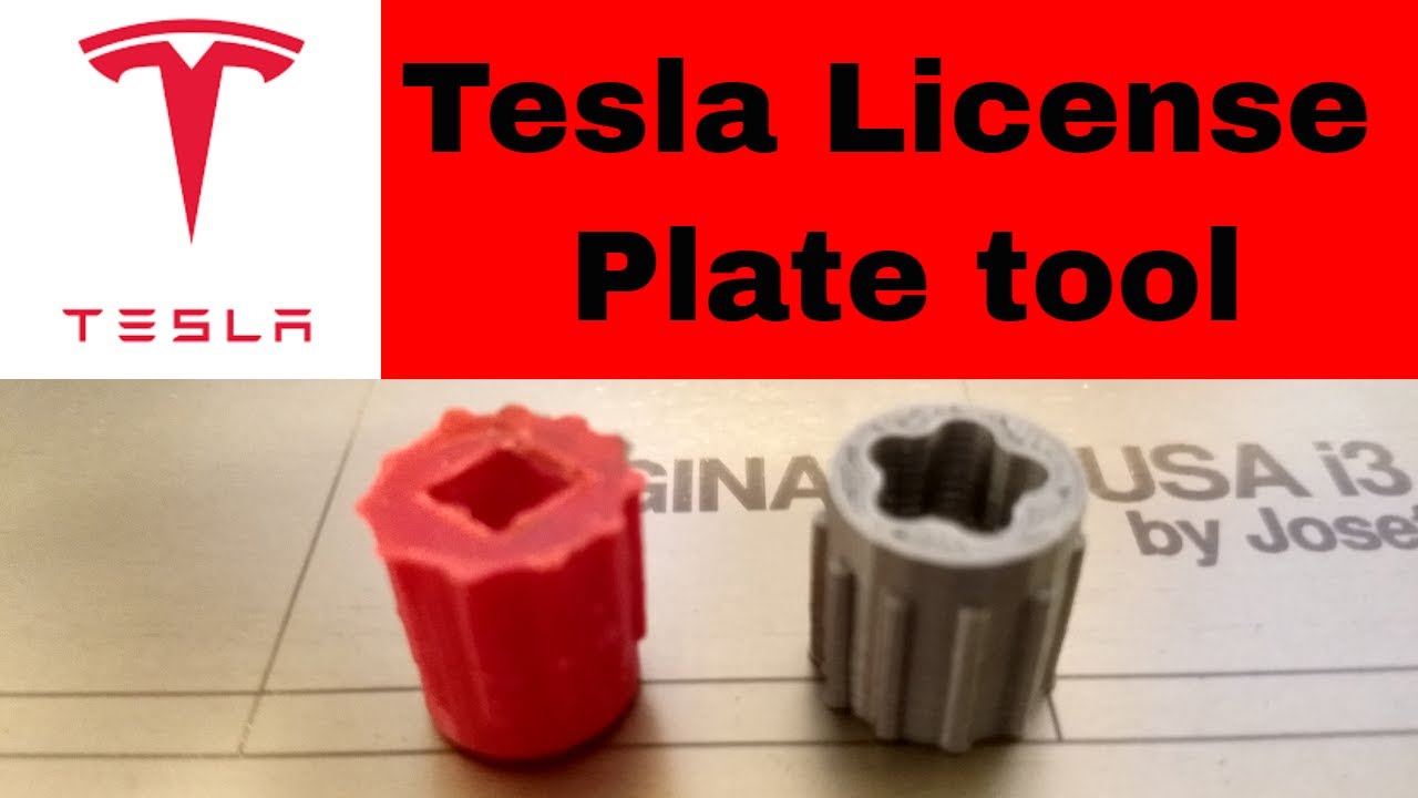 Tesla License Plate removal tool - YouTube