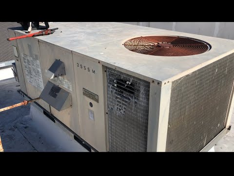Prep a RTU for removal from roof - YouTube