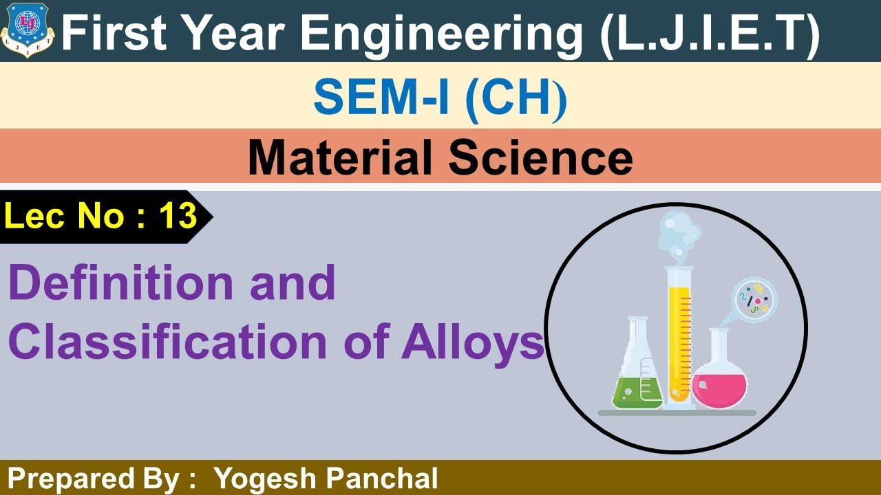 Lec-13_Definition and Classification of Alloys | Material Science ...