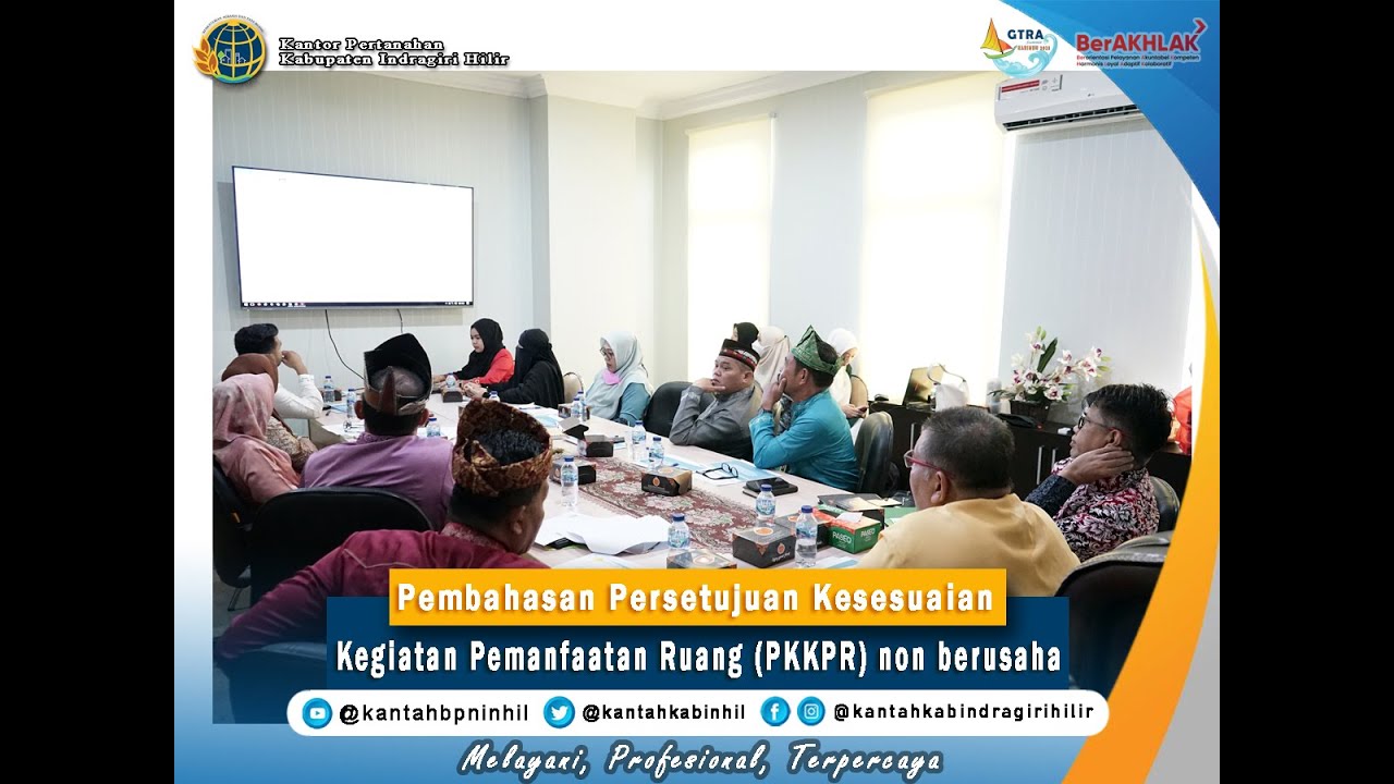 Pembahasan Persetujuan Kesesuaian Kegiatan Pemanfaatan Ruang (PKKPR ...
