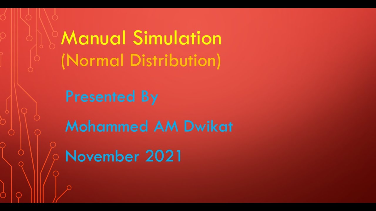 Manual Simulation in Excel - Normal Distribution - YouTube