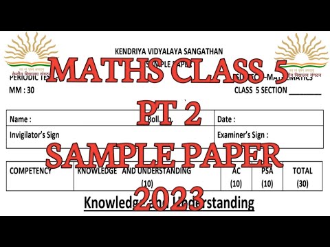 kv class 5 maths pt-2 sample paper #ncert #maths #pt2 #pt-2 #kvs #kvpt2 @KVS360 - YouTube