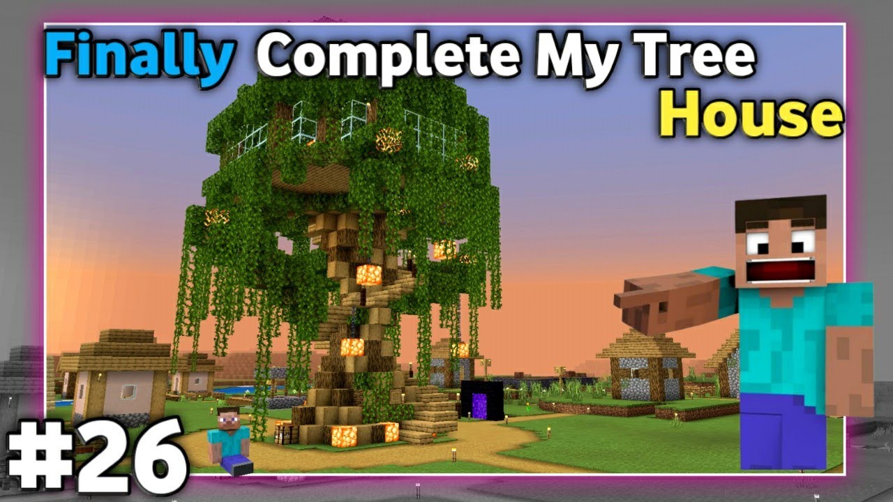 Finally Complete my tree beautiful tree house | Minecraft gameplay ...