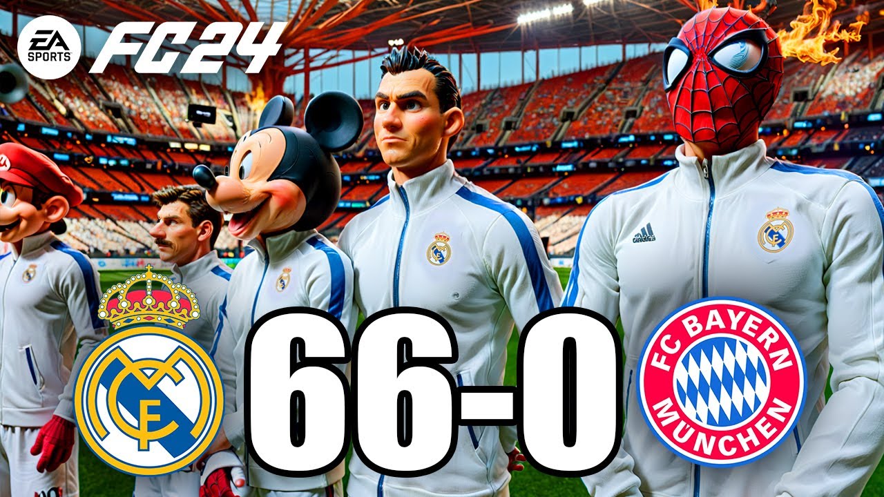 FIFA 24 - RONALDO, MICKEY MOUSE, SPIDER MAN ALL STARS PLAYS TOGETHER ...