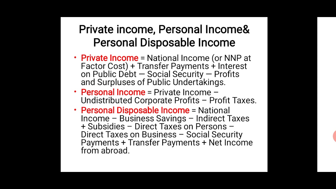 Personal income| Private Income |Personal disposable income| Per capita ...