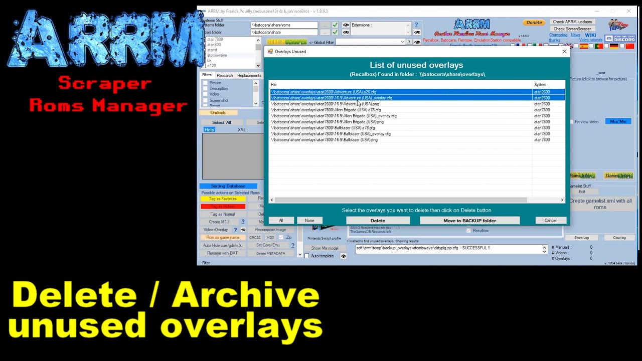 ARRM : How to delete or archive unused Overlays - YouTube
