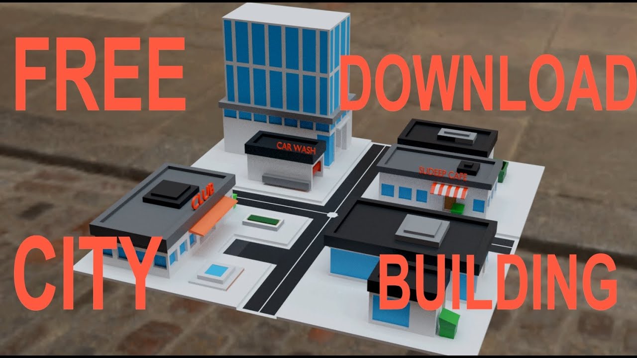 City Building 3d Model - YouTube