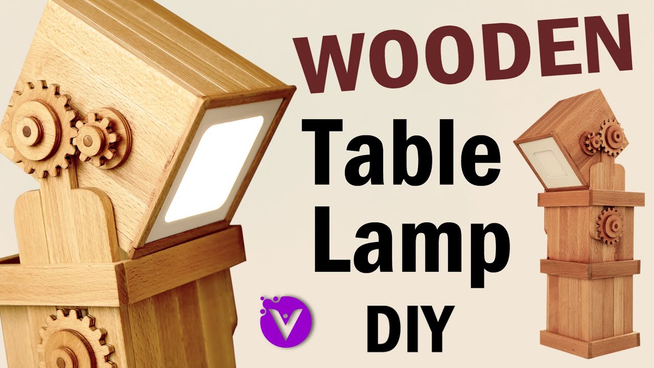 How to make a wooden table lamp. DIY. Extended video version - YouTube