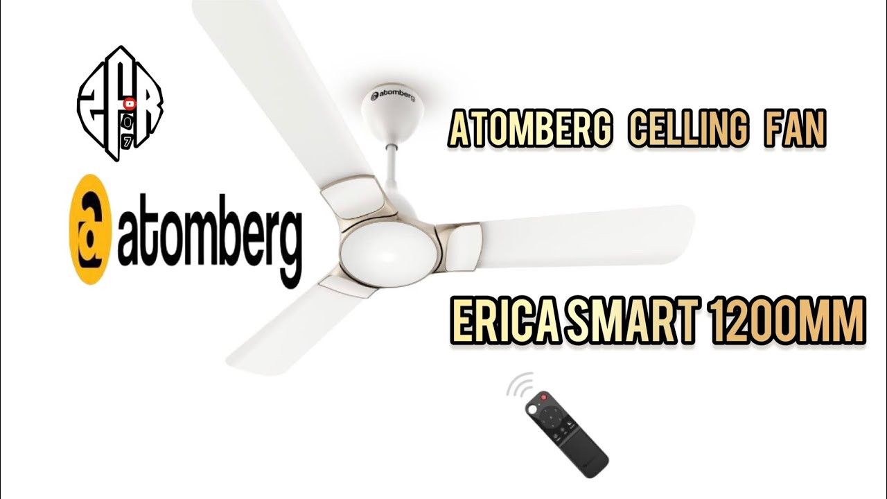 Atomberg Erica Smart 1200mm BLDC Motor 5 Star Rated Ceiling Fan with ...