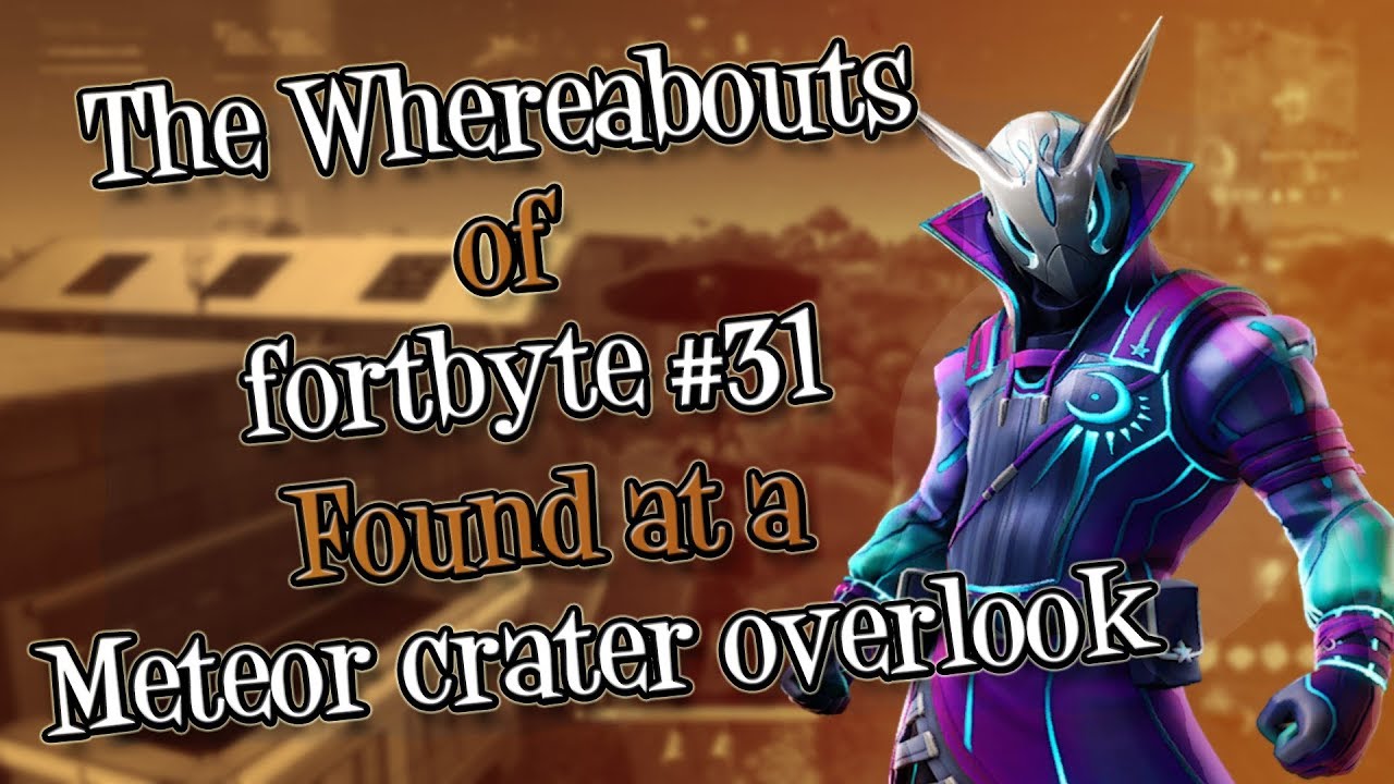 The Whereabouts of Fortbyte #31 : Found at a meteor crater overlook ...