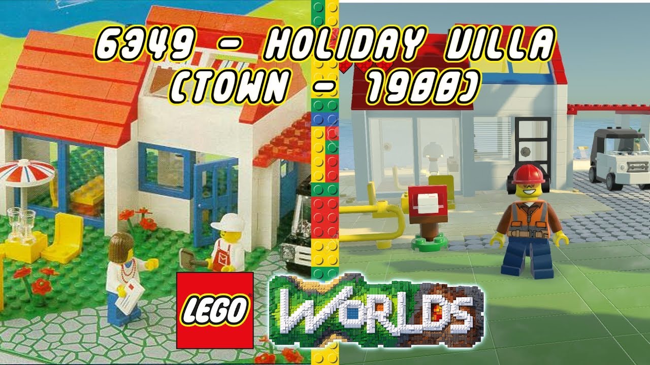 LEGO WORLDS SPEED BUILDING - 6349 Holiday Villa - YouTube