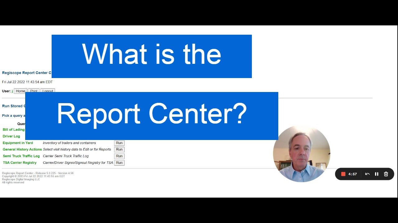 Regiscope Report Center Overview - YouTube
