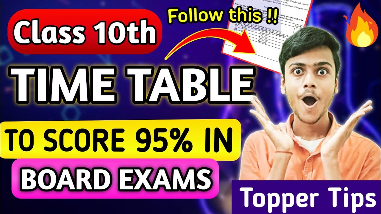 LAST 5 MONTHS STRATEGY FOR BOARD EXAMS 💯 | Class 10 study timetable for ...