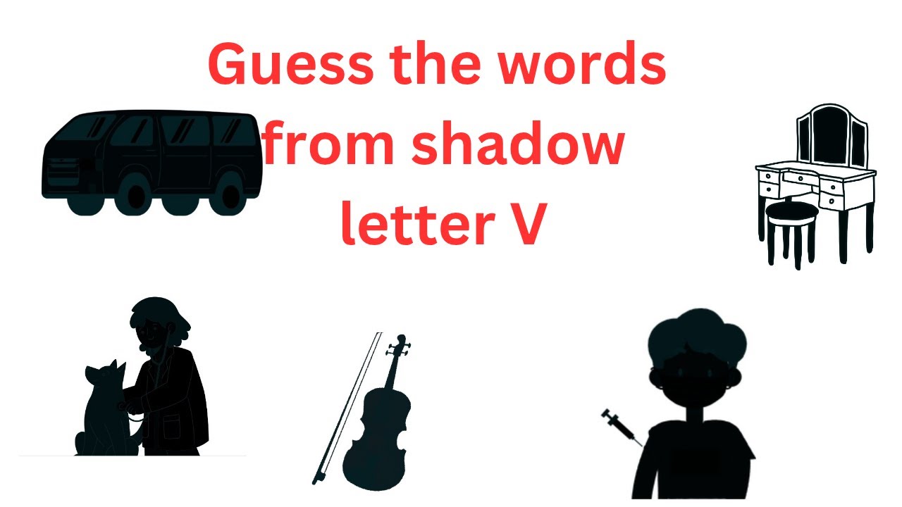 Letter V Shadow Game Quiz for Kids! 🕵️‍♂️ Can You Guess the Object ...